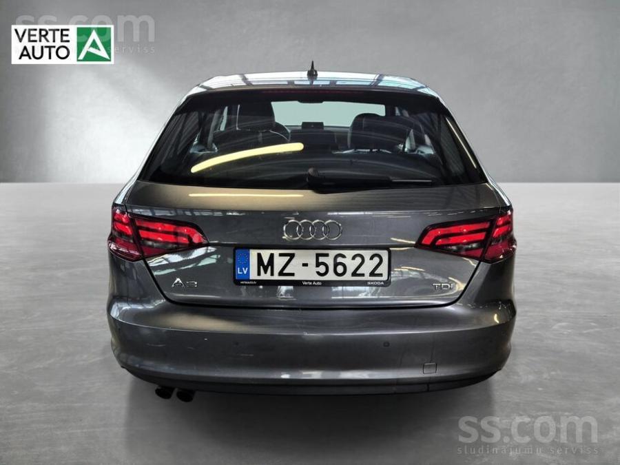 Grey Audi A3 2016 in Riga, with an engine capacity of 2.00 L and mileage of 229 thousand km for 10490 €, photo 6 on AUTOMOTO.COM.LV