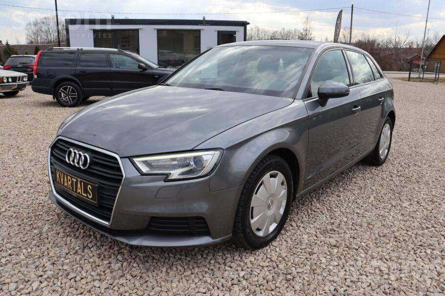 Grey Audi A3 2017 in Riga, with an engine capacity of 1.60 L and mileage of 0 thousand km for 8690 €, photo 1 on AUTOMOTO.COM.LV