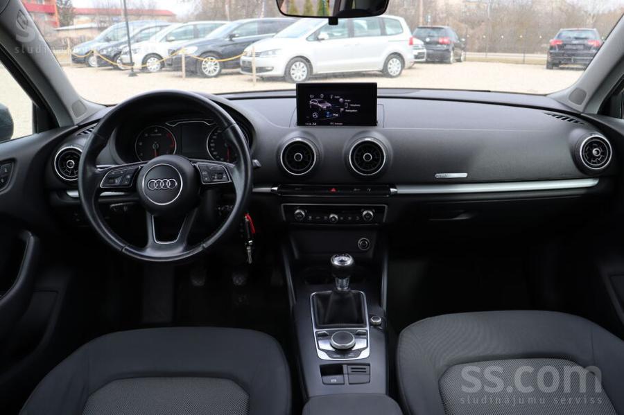 Grey Audi A3 2017 in Riga, with an engine capacity of 1.60 L and mileage of 0 thousand km for 8690 €, photo 11 on AUTOMOTO.COM.LV