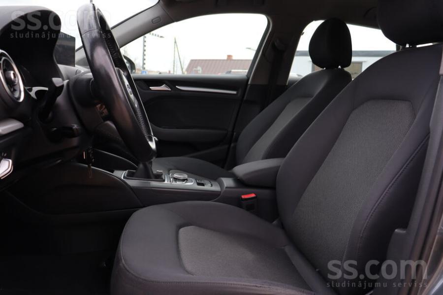 Grey Audi A3 2017 in Riga, with an engine capacity of 1.60 L and mileage of 0 thousand km for 8690 €, photo 13 on AUTOMOTO.COM.LV