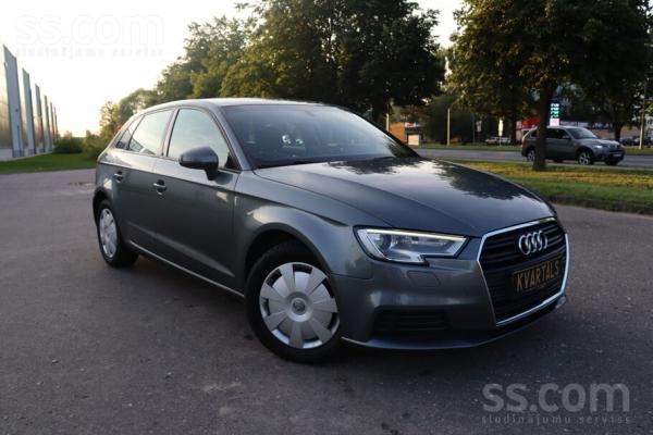 Grey Audi A3 2017 in Riga, with an engine capacity of 1.60 L and mileage of 0 thousand km for 8690 €, photo 2 on AUTOMOTO.COM.LV