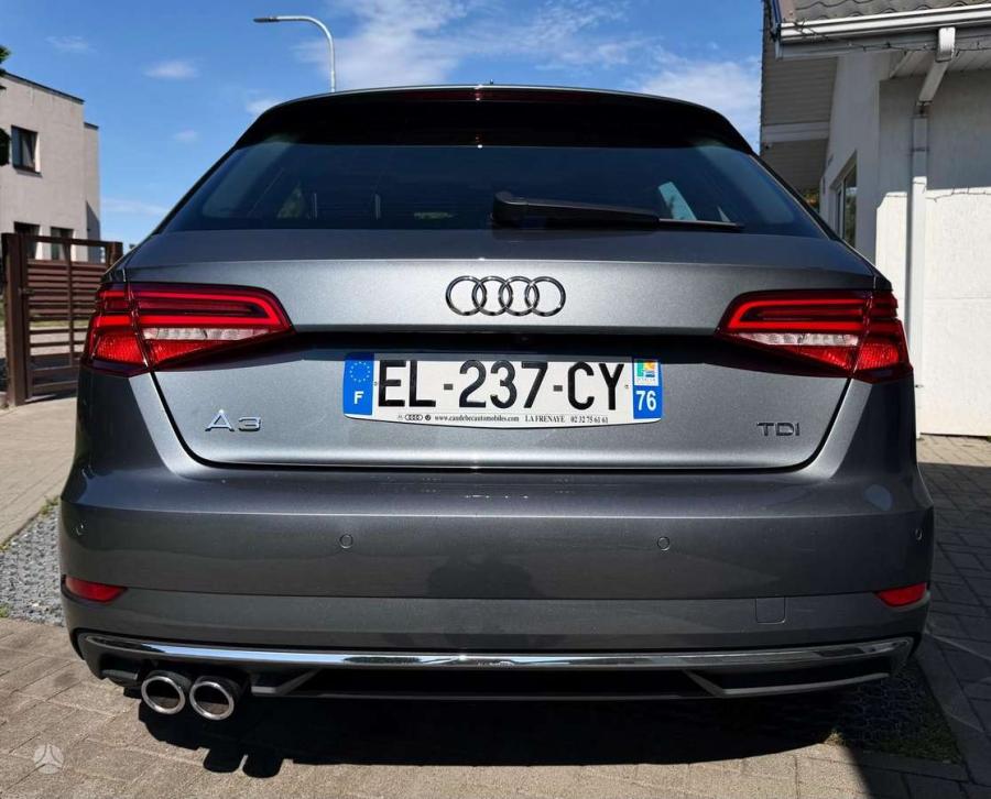Grey Audi A3 2018 in Kaunas, with an engine capacity of 1.97 L and mileage of 255 thousand km for 13450 €, photo 17 on AUTOMOTO.COM.LV