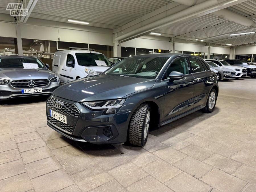 Grey Audi A3 2022 in Kaunas, with an engine capacity of 0.00 L and mileage of 49 thousand km for 26221 €, photo 5 on AUTOMOTO.COM.LV