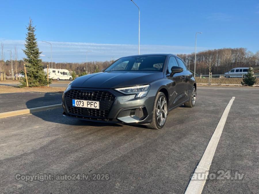 Grey Audi A3 2024 in Tallinn, with an engine capacity of 1.00 L and mileage of 39 thousand km for 27000 €, photo 1 on AUTOMOTO.COM.LV