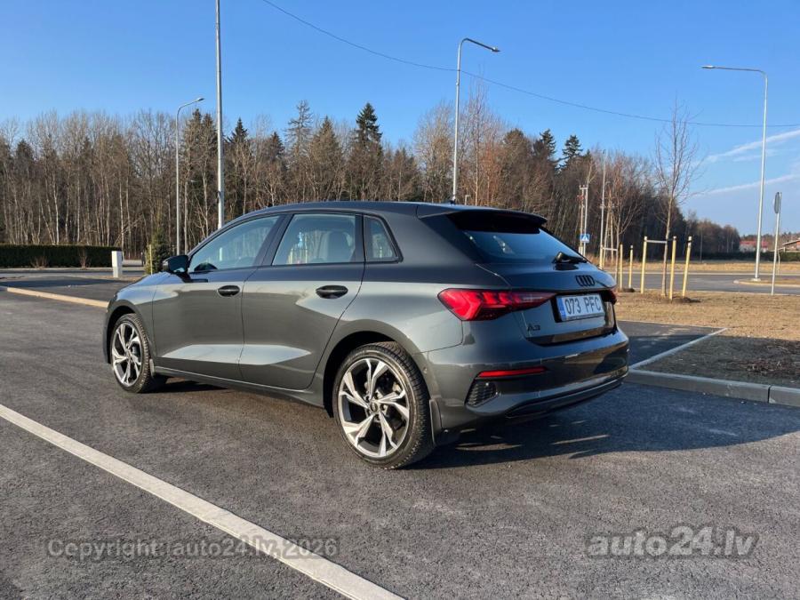 Grey Audi A3 2024 in Tallinn, with an engine capacity of 1.00 L and mileage of 39 thousand km for 27000 €, photo 3 on AUTOMOTO.COM.LV