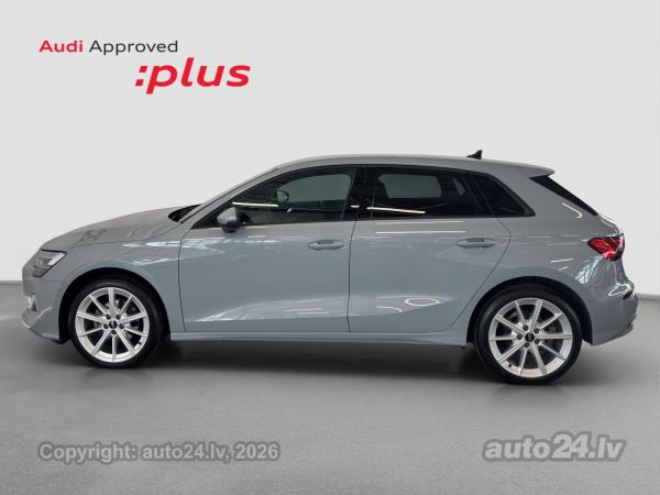 Grey Audi A3 2025 in Tallinn, with an engine capacity of 1.50 L and mileage of 8 thousand km for 32500 €, photo 2 on AUTOMOTO.COM.LV
