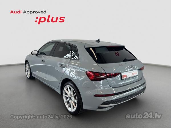 Grey Audi A3 2025 in Tallinn, with an engine capacity of 1.50 L and mileage of 8 thousand km for 32500 €, photo 3 on AUTOMOTO.COM.LV