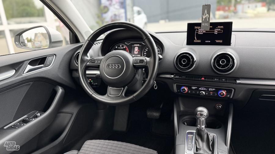 Grey Audi A3 2014 in Radviliskis, with an engine capacity of 1.40 L and mileage of 190 thousand km for 9950 €, photo 16 on AUTOMOTO.COM.LV