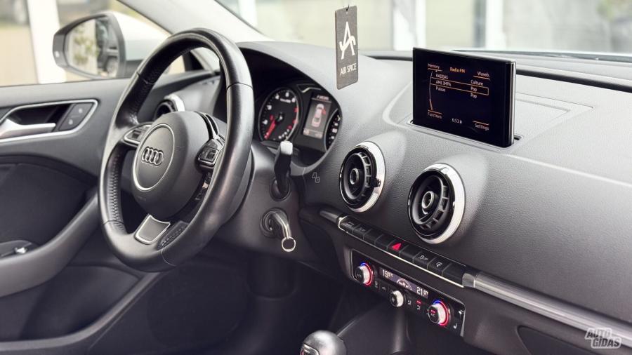 Grey Audi A3 2014 in Radviliskis, with an engine capacity of 1.40 L and mileage of 190 thousand km for 9950 €, photo 18 on AUTOMOTO.COM.LV