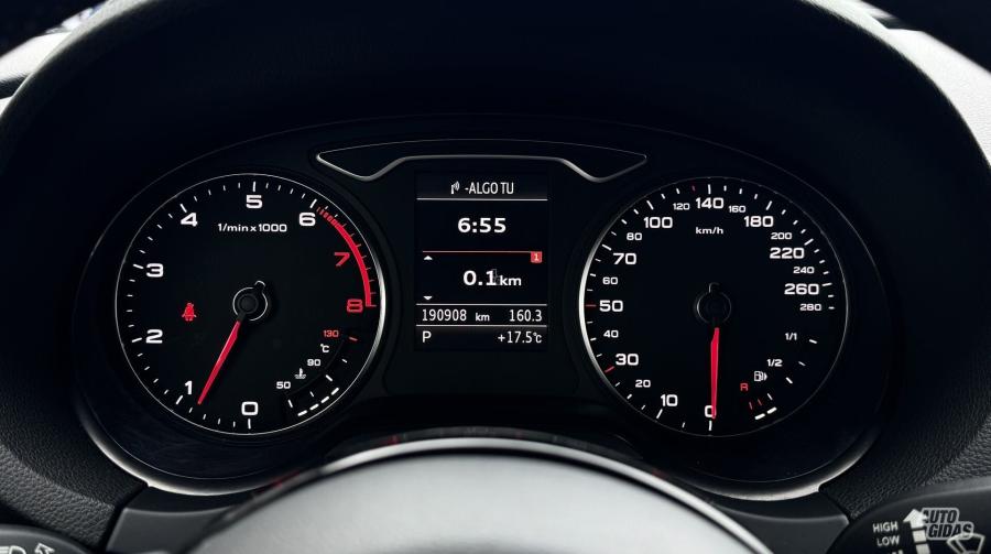 Grey Audi A3 2014 in Radviliskis, with an engine capacity of 1.40 L and mileage of 190 thousand km for 9950 €, photo 22 on AUTOMOTO.COM.LV