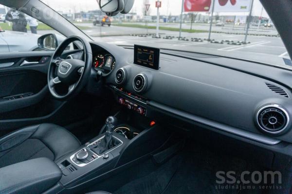 Grey Audi A3 2015 in Riga, with an engine capacity of 1.40 L and mileage of 114 thousand km for 800 €, photo 10 on AUTOMOTO.COM.LV