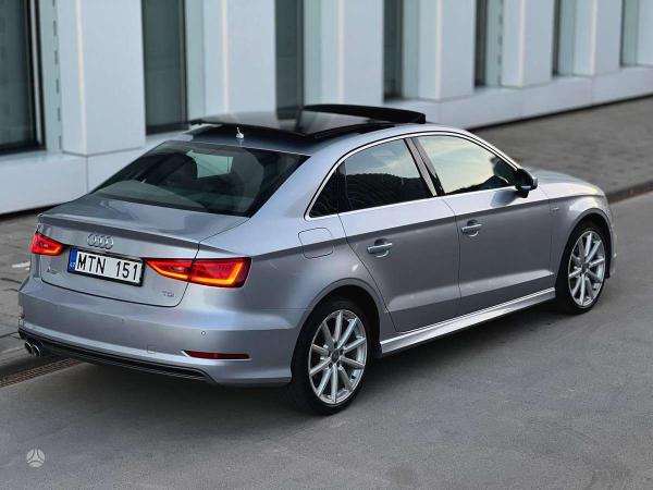 Grey Audi A3 2015 in Vilnius, with an engine capacity of 1.97 L and mileage of 166 thousand km for 13400 €, photo 2 on AUTOMOTO.COM.LV