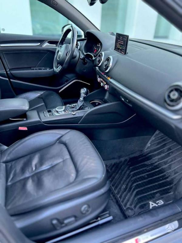 Grey Audi A3 2015 in Vilnius, with an engine capacity of 1.97 L and mileage of 166 thousand km for 13400 €, photo 9 on AUTOMOTO.COM.LV