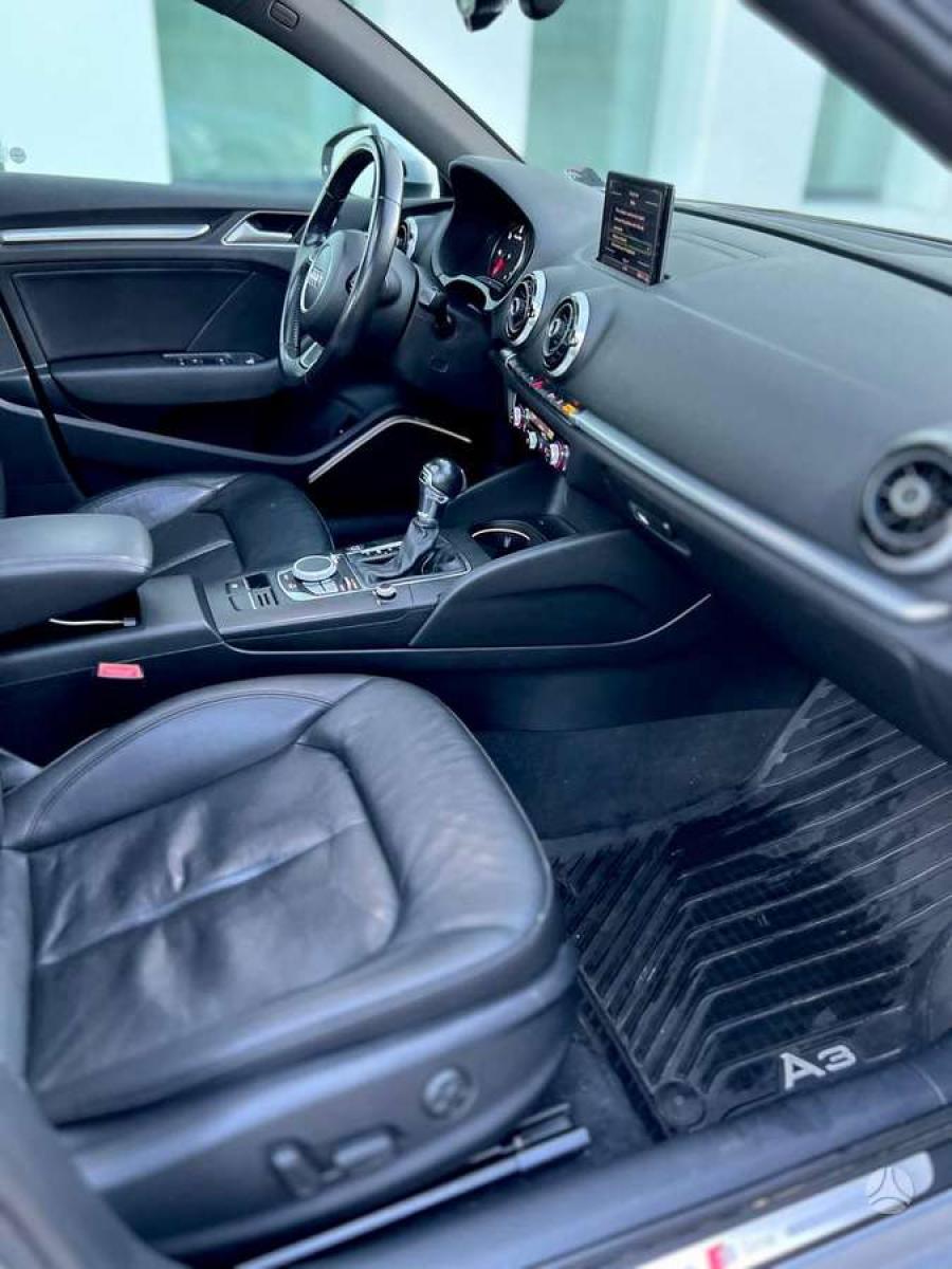Pelēks Audi A3 2015 Viļņa, ar dzinēja tilpumu 1.97 L un nobraukumu 166 tūkst. km par 13400 €, foto 10 vietnē AUTOMOTO.COM.LV