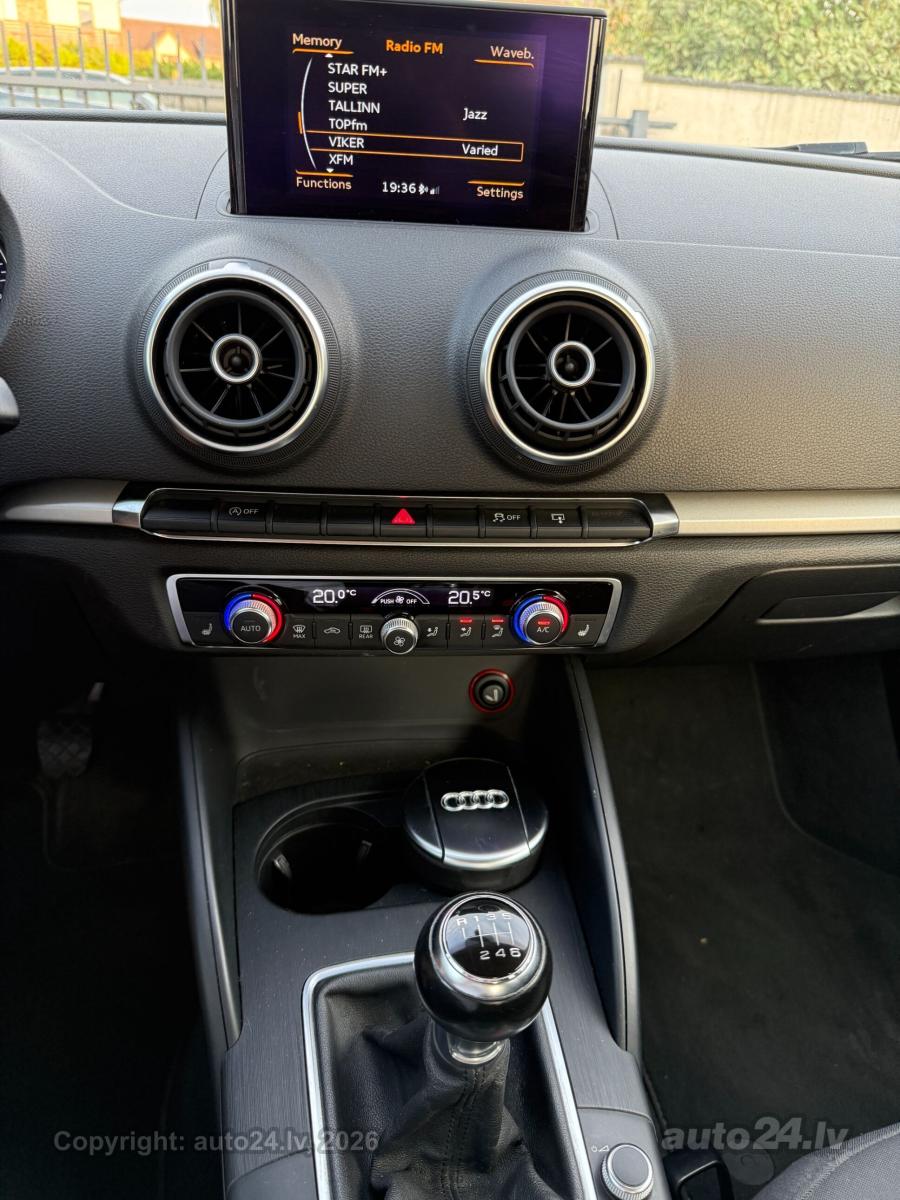 Grey Audi A3 2015 in Tallinn, with an engine capacity of 1.40 L and mileage of 106 thousand km for 11200 €, photo 12 on AUTOMOTO.COM.LV