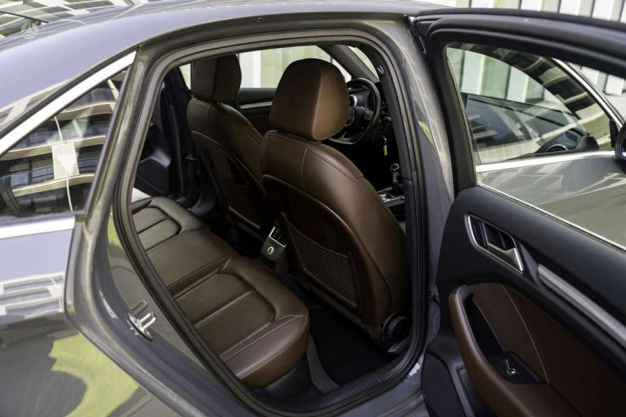 Grey Audi A3 2016 in Vilnius, with an engine capacity of 1.60 L and mileage of 107 thousand km for 13700 €, photo 16 on AUTOMOTO.COM.LV