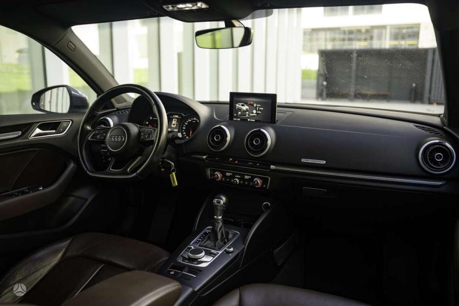 Grey Audi A3 2016 in Vilnius, with an engine capacity of 1.60 L and mileage of 107 thousand km for 13700 €, photo 19 on AUTOMOTO.COM.LV