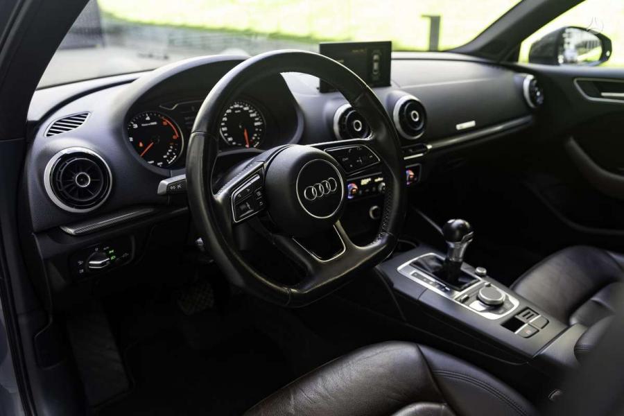 Grey Audi A3 2016 in Vilnius, with an engine capacity of 1.60 L and mileage of 107 thousand km for 13700 €, photo 20 on AUTOMOTO.COM.LV