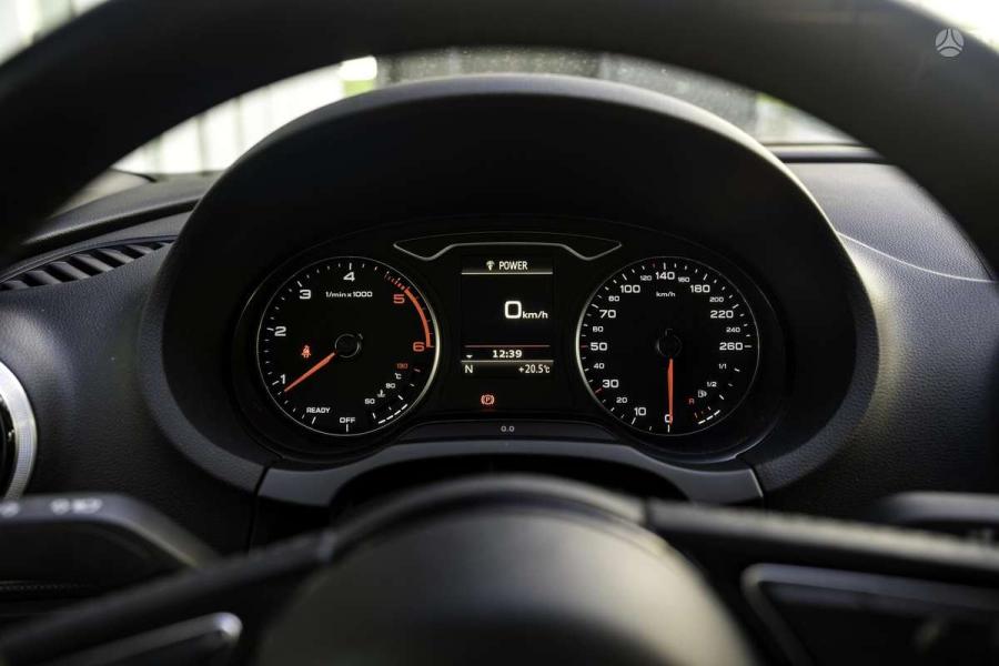Grey Audi A3 2016 in Vilnius, with an engine capacity of 1.60 L and mileage of 107 thousand km for 13700 €, photo 21 on AUTOMOTO.COM.LV