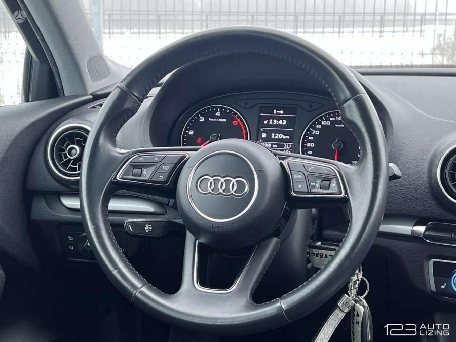 Grey Audi A3 2017 in Taurage, with an engine capacity of 1.60 L and mileage of 209 thousand km for 11500 €, photo 17 on AUTOMOTO.COM.LV