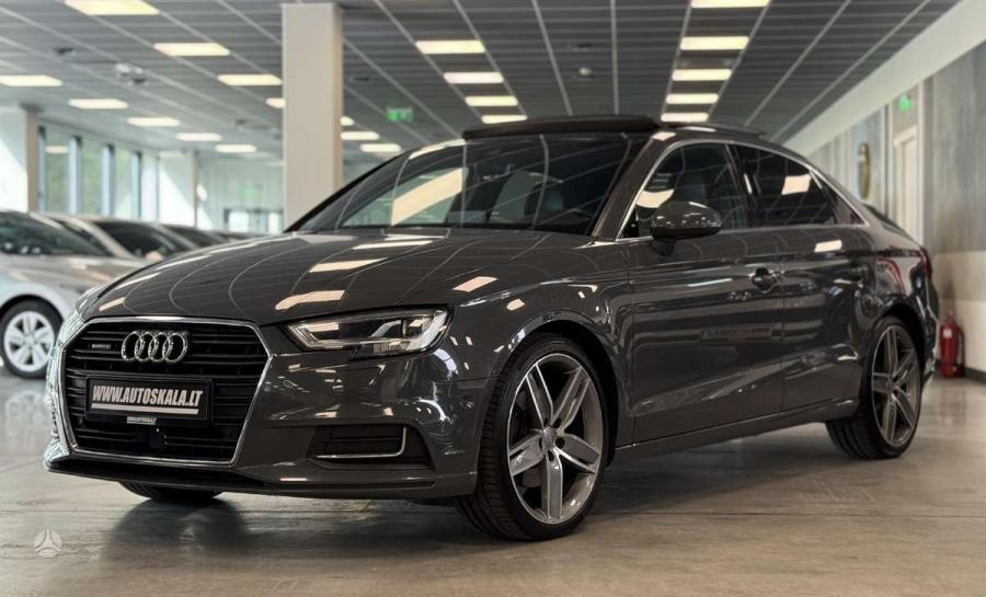 Grey Audi A3 2017 in Klaipeda, with an engine capacity of 1.97 L and mileage of 238 thousand km for 16950 €, photo 22 on AUTOMOTO.COM.LV