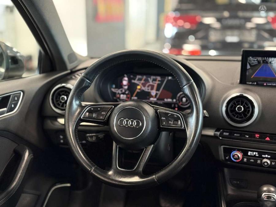 Grey Audi A3 2017 in Klaipeda, with an engine capacity of 1.97 L and mileage of 238 thousand km for 16950 €, photo 23 on AUTOMOTO.COM.LV