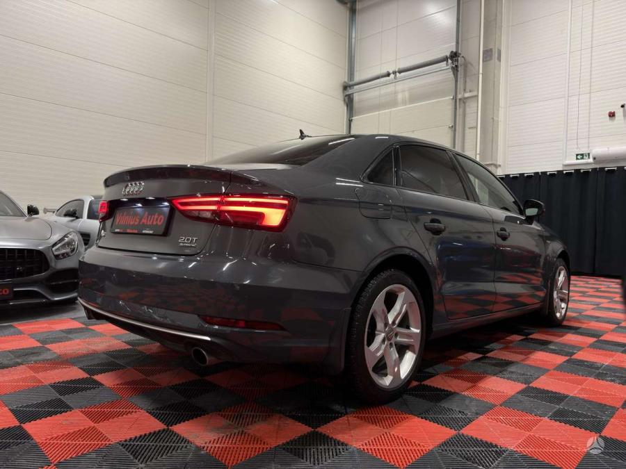 Grey Audi A3 2017 in Vilnius, with an engine capacity of 1.98 L and mileage of 93 thousand km for 15990 €, photo 4 on AUTOMOTO.COM.LV