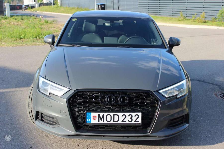 Grey Audi A3 2018 in Vilnius, with an engine capacity of 2.00 L and mileage of 209 thousand km for 15000 €, photo 1 on AUTOMOTO.COM.LV