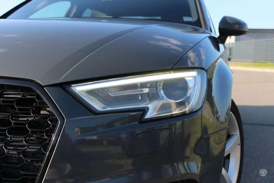 Grey Audi A3 2018 in Vilnius, with an engine capacity of 2.00 L and mileage of 209 thousand km for 15000 €, photo 3 on AUTOMOTO.COM.LV