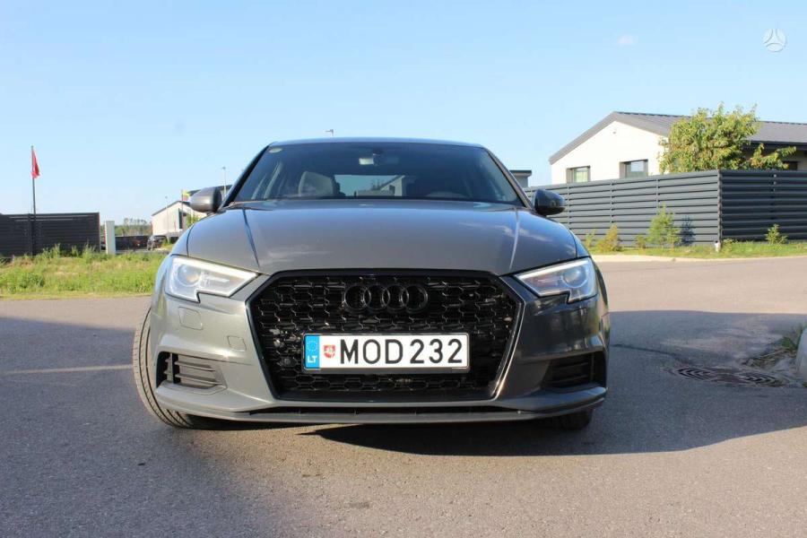 Grey Audi A3 2018 in Vilnius, with an engine capacity of 2.00 L and mileage of 209 thousand km for 15000 €, photo 4 on AUTOMOTO.COM.LV