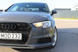 Grey Audi A3 2018 in Vilnius, with an engine capacity of 2.00 L and mileage of 209 thousand km for 15000 €, photo 15 on AUTOMOTO.COM.LV