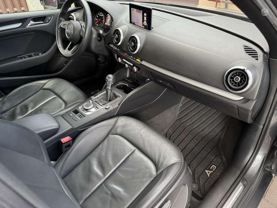 Grey Audi A3 2019 in Kaunas, with an engine capacity of 1.98 L and mileage of 82 thousand km for 14900 €, photo 26 on AUTOMOTO.COM.LV