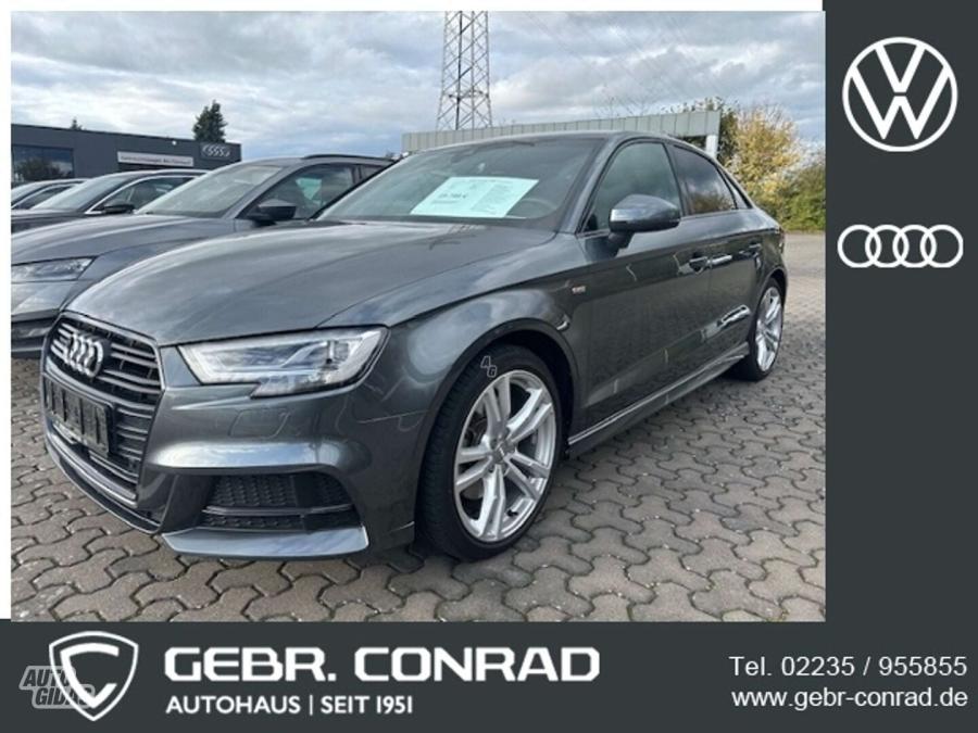Grey Audi A3 2019 in Kaunas, with an engine capacity of 2.00 L and mileage of 55 thousand km for 32483 €, photo 1 on AUTOMOTO.COM.LV