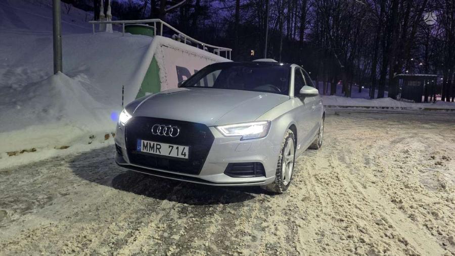 Grey Audi A3 2019 in Kaunas, with an engine capacity of 1.98 L and mileage of 106 thousand km for 17300 €, photo 2 on AUTOMOTO.COM.LV