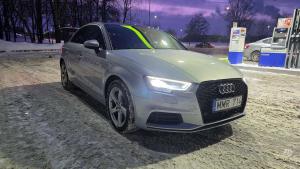 Grey Audi A3 2019 in Kaunas, with an engine capacity of 1.98 L and mileage of 106 thousand km for 17300 €, photo 3 on AUTOMOTO.COM.LV