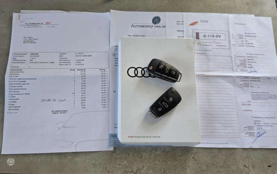 Серый Ауди А3 2019 в Вильнюс, объемом двигателя 1.50 л и пробегом 194 тыс. км за 15900 €, фото 44 на AUTOMOTO.COM.LV
