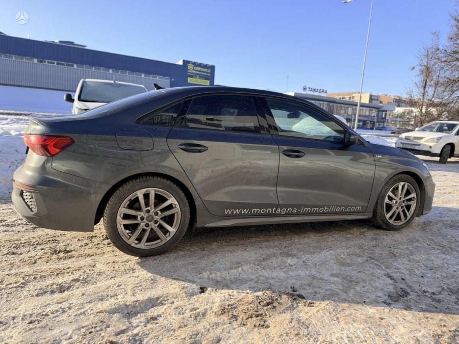 Grey Audi A3 2021 in Vilnius, with an engine capacity of 1.50 L and mileage of 181 thousand km for 21100 €, photo 4 on AUTOMOTO.COM.LV