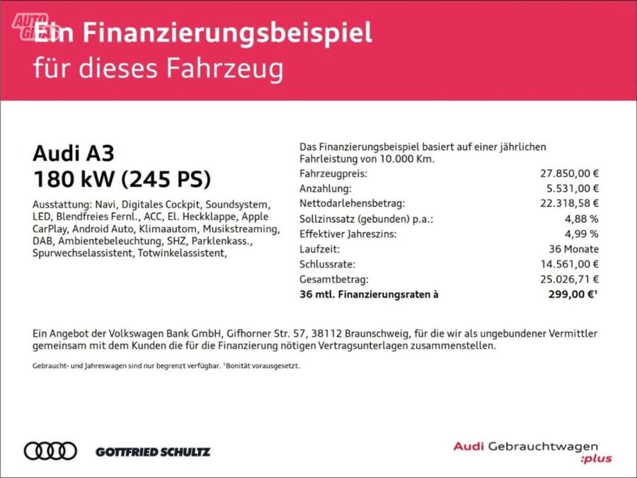 Pelēks Audi A3 2022 Kauņa, ar dzinēja tilpumu 1.40 L un nobraukumu 86 tūkst. km par 30486 €, foto 2 vietnē AUTOMOTO.COM.LV