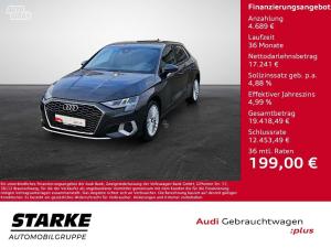 Pelēks Audi A3 2022 Kauņa, ar dzinēja tilpumu 1.40 L un nobraukumu 78 tūkst. km par 24388 €, foto  vietnē AUTOMOTO.COM.LV