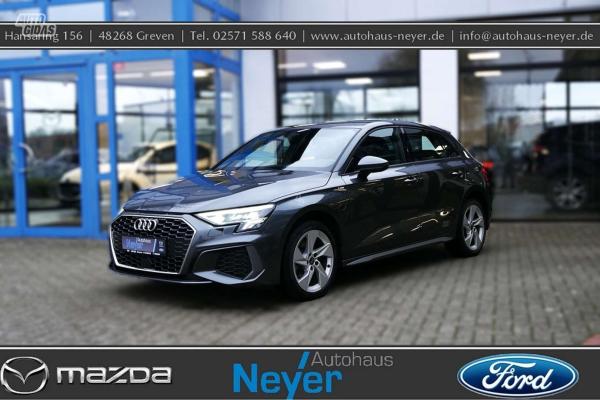 Pelēks Audi A3 2022 Kauņa, ar dzinēja tilpumu 1.40 L un nobraukumu 57 tūkst. km par 27025 €, foto 1 vietnē AUTOMOTO.COM.LV