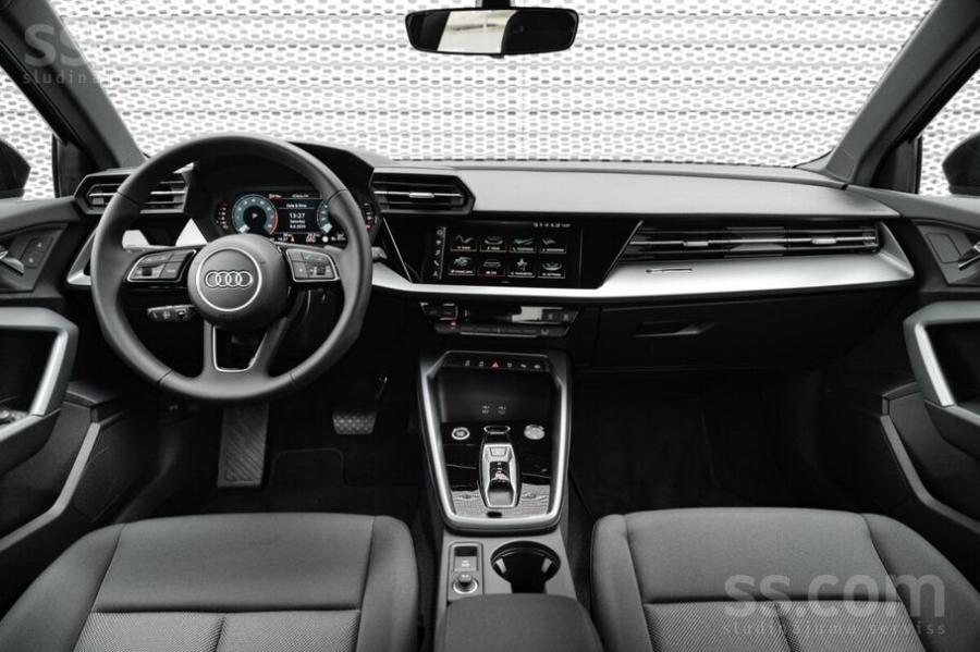 Grey Audi A3 2026 in Riga, with an engine capacity of 1.50 L and mileage of 38 thousand km for 32900 €, photo 7 on AUTOMOTO.COM.LV