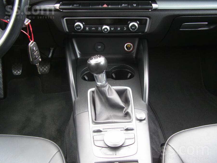 Grey Audi A3 2016 in Riga, with an engine capacity of 1.60 L and mileage of 0 thousand km for 10650 €, photo 17 on AUTOMOTO.COM.LV