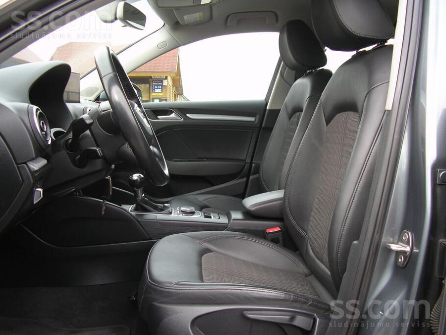 Grey Audi A3 2016 in Riga, with an engine capacity of 1.60 L and mileage of 0 thousand km for 10650 €, photo 19 on AUTOMOTO.COM.LV