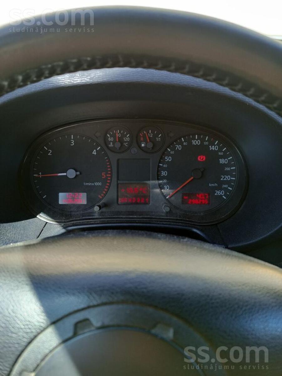 Audi A3 1999 in Riga, with an engine capacity of 1.90 L and mileage of 298 thousand km for 850 €, photo 10 on AUTOMOTO.COM.LV