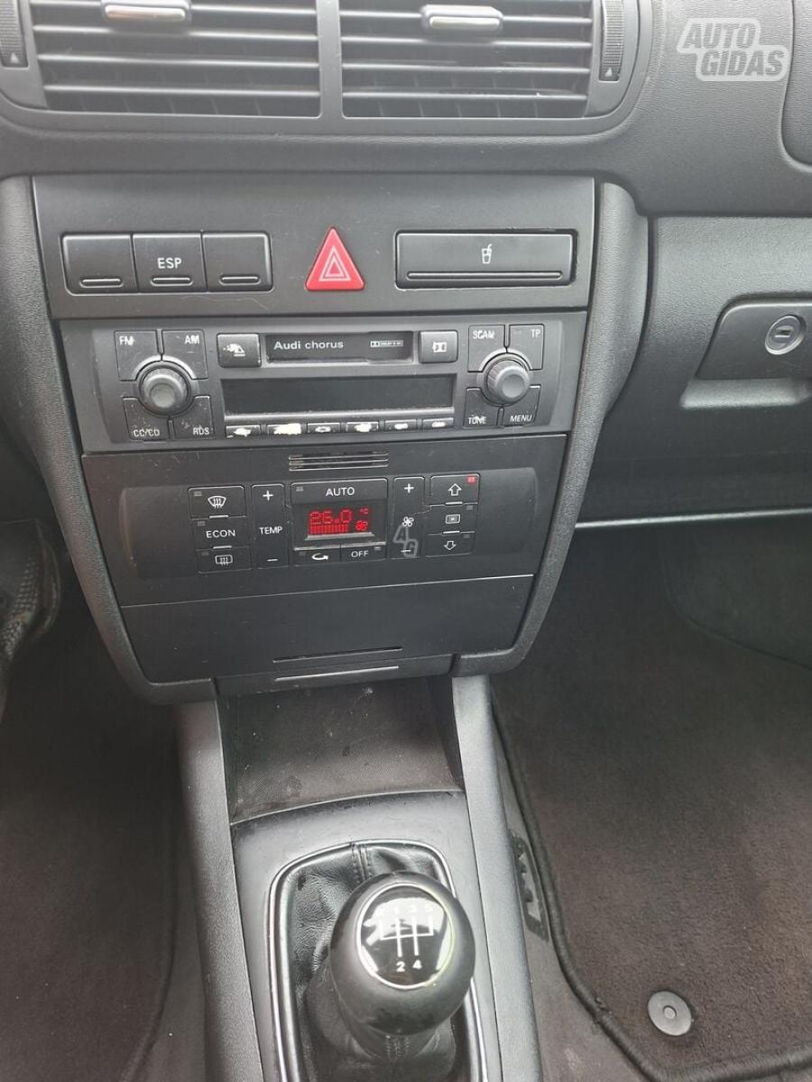 Audi A3 2002 in Vilnius, with an engine capacity of 1.90 L and mileage of 22 thousand km for 1220 €, photo 9 on AUTOMOTO.COM.LV