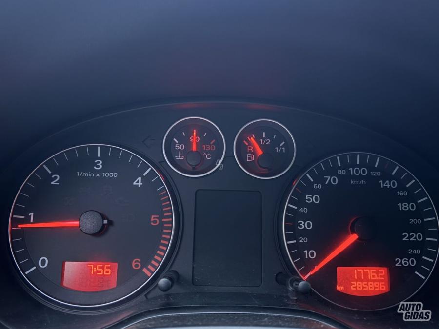 Audi A3 2005 in Vilnius, with an engine capacity of 1.90 L and mileage of 280 thousand km for 1499 €, photo 14 on AUTOMOTO.COM.LV