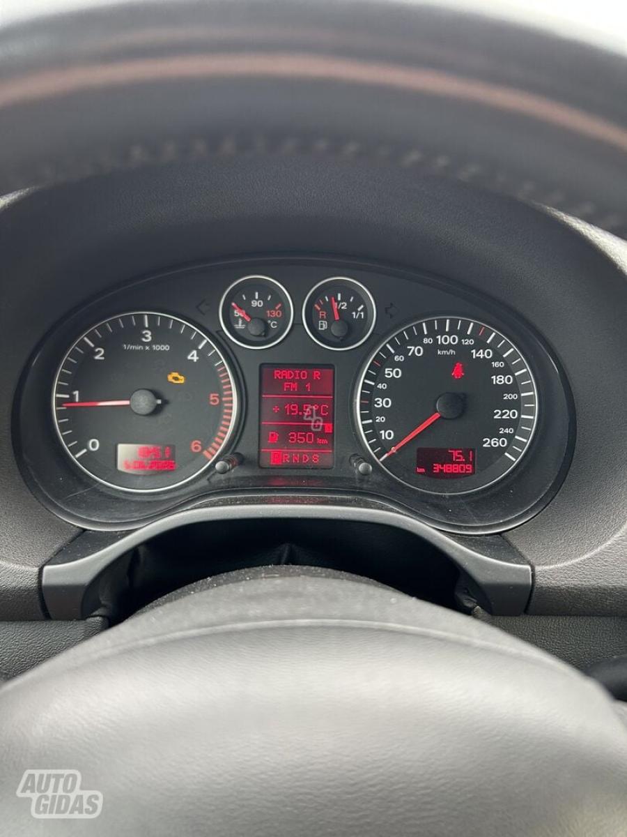 Audi A3 2005 in Siauliai, with an engine capacity of 2.00 L and mileage of 349 thousand km for 2300 €, photo 9 on AUTOMOTO.COM.LV