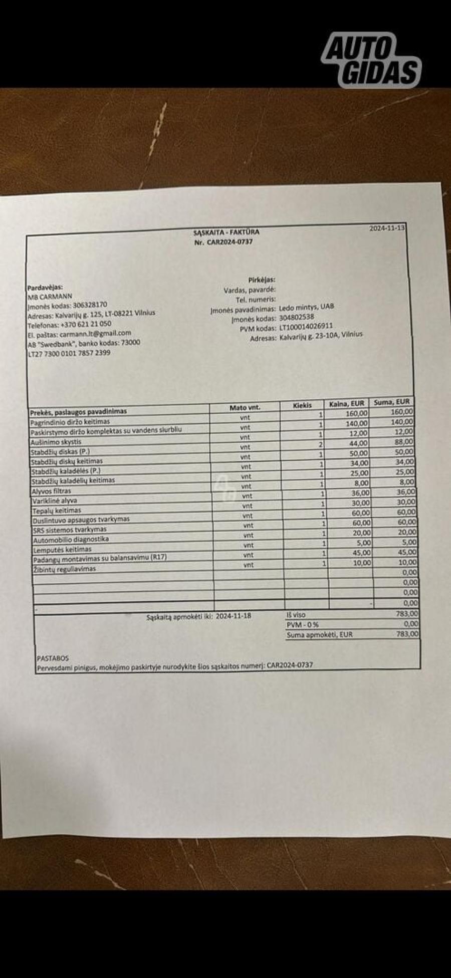 Audi A3 2009 in Prienai, with an engine capacity of 2.00 L and mileage of 347 thousand km for 4500 €, photo 5 on AUTOMOTO.COM.LV