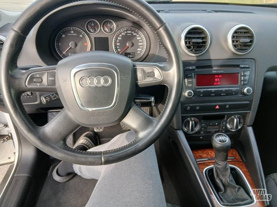 Audi A3 2009 Viļņa, ar dzinēja tilpumu 1.60 L un nobraukumu 270 tūkst. km par 4300 €, foto 8 vietnē AUTOMOTO.COM.LV