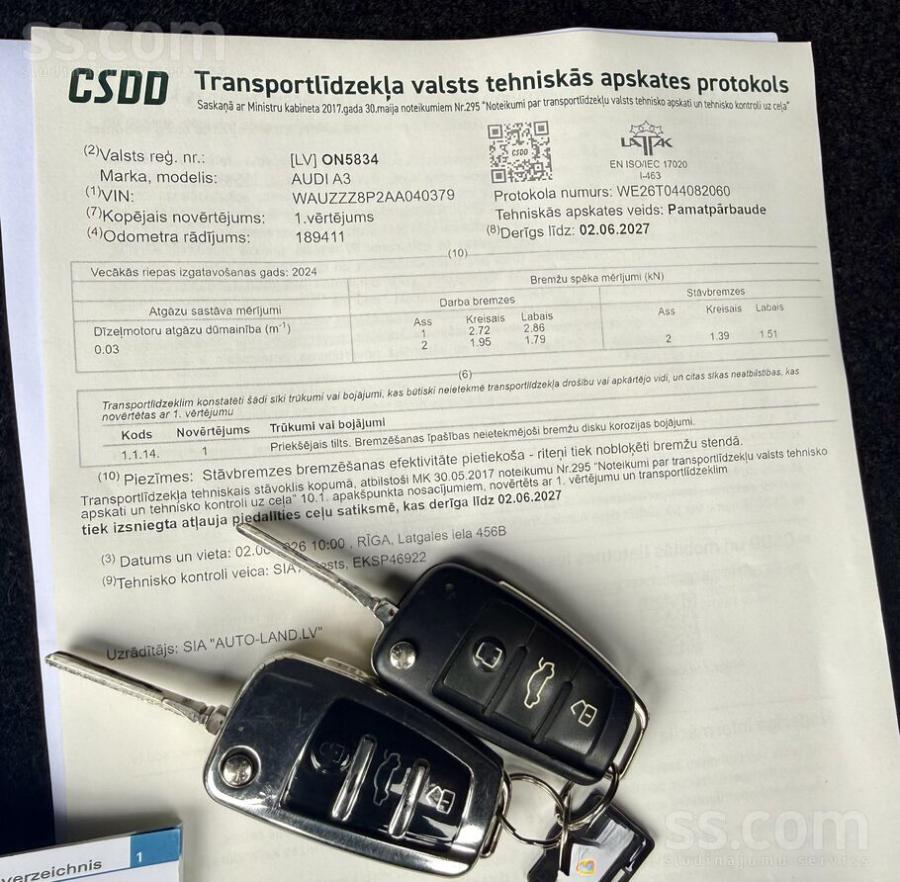 Audi A3 2009 in Riga, with an engine capacity of 2.00 L and mileage of 0 thousand km for 4990 €, photo 24 on AUTOMOTO.COM.LV